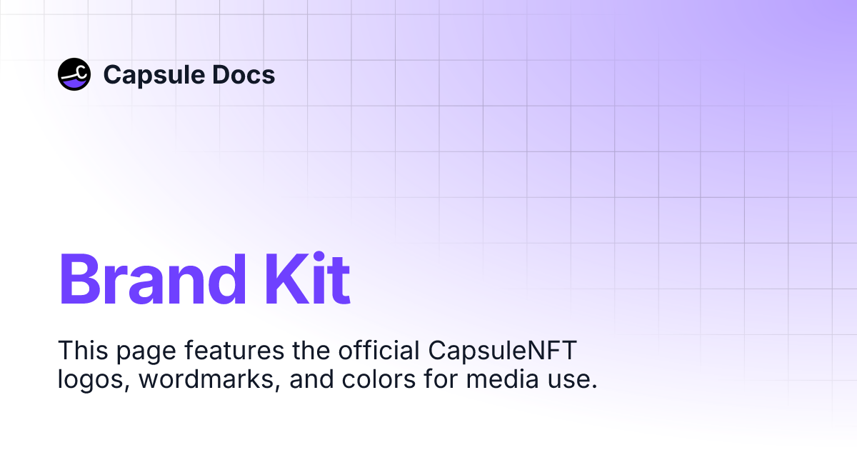 Brand Kit | Capsule Docs